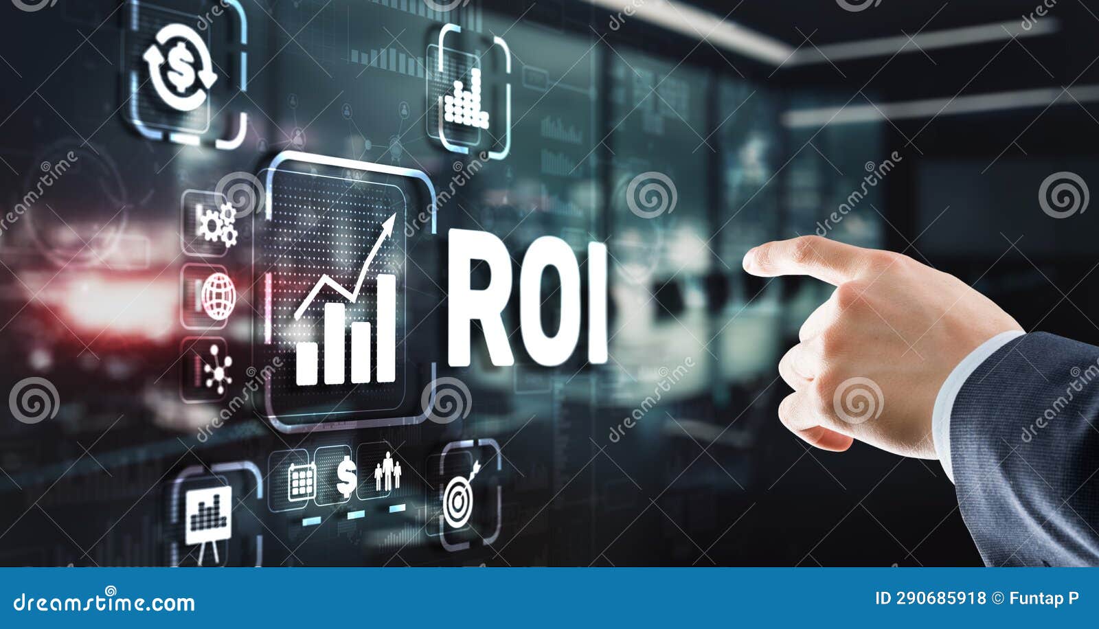 Roi Return on Investment Business Technology Analysis Finance Concept ...