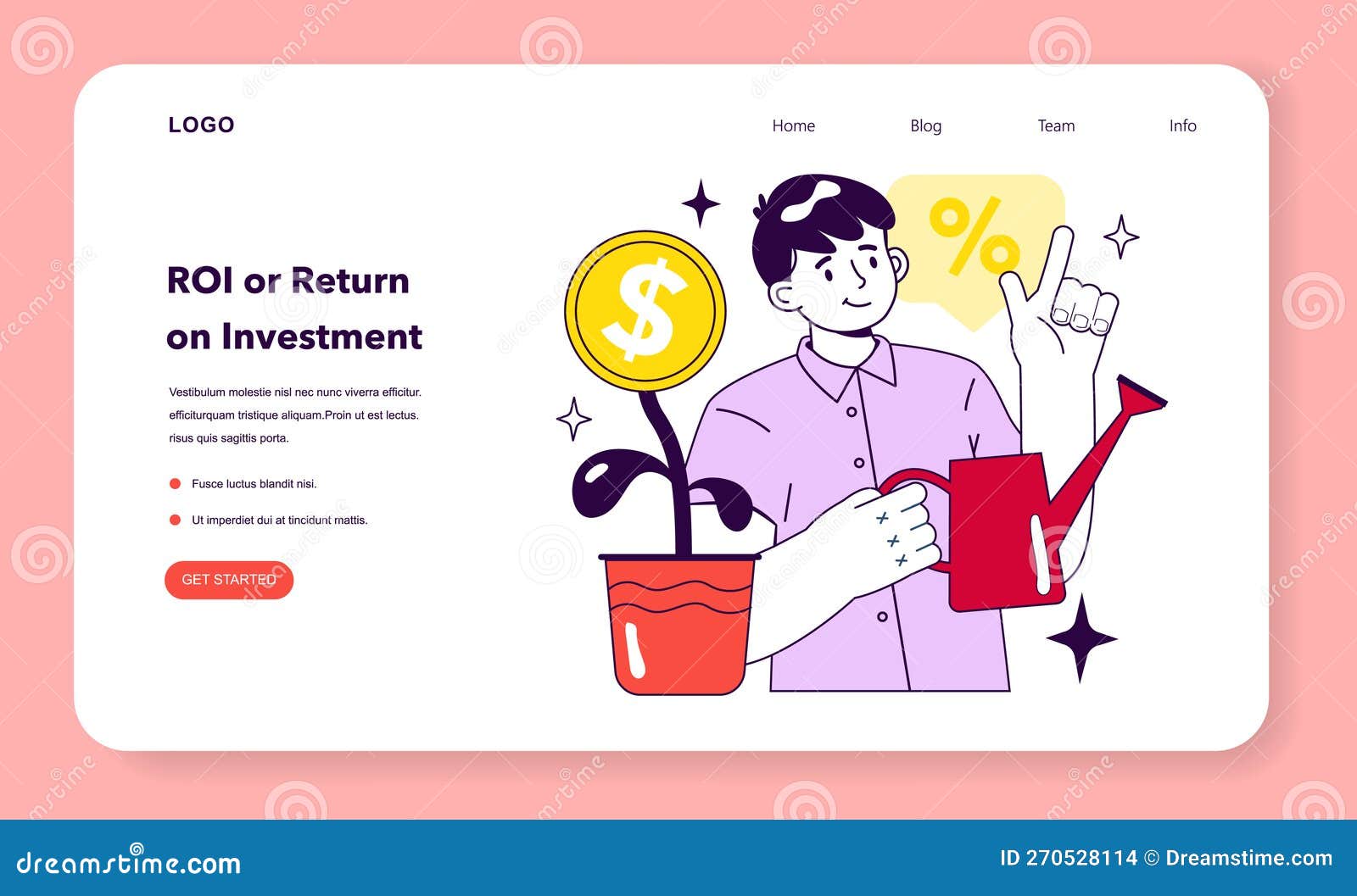 ROI or Return on Investment KPI Type. Indicator To Measure Employee ...