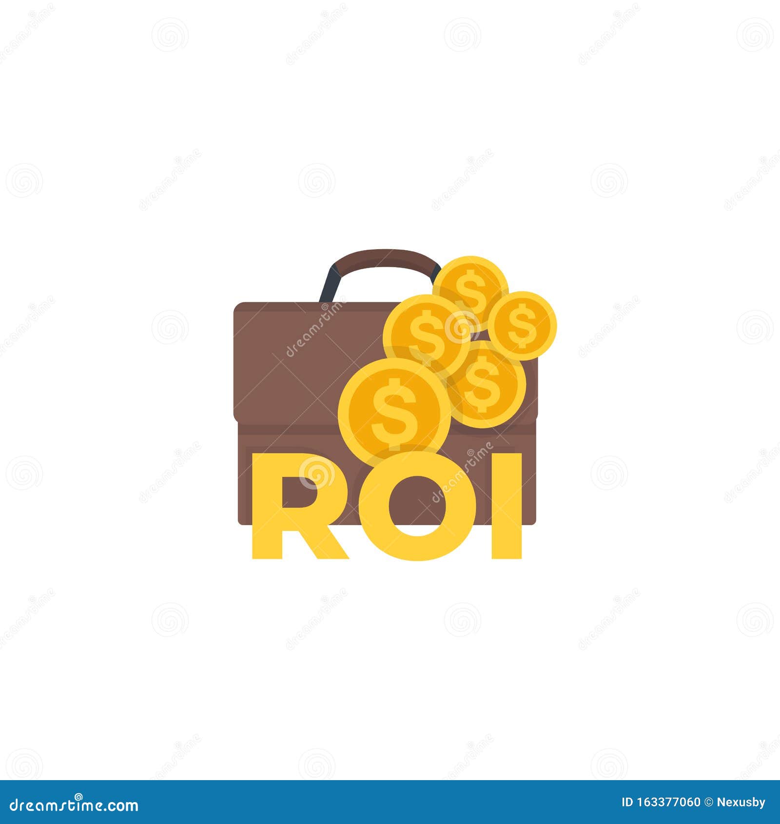 ROI, Return on Investment Vector Icon Stock Vector - Illustration of ...