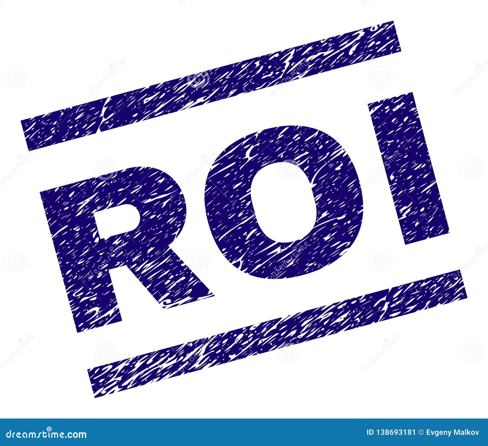 Grunge Textured ROI Stamp Seal Stock Vector - Illustration of lines ...