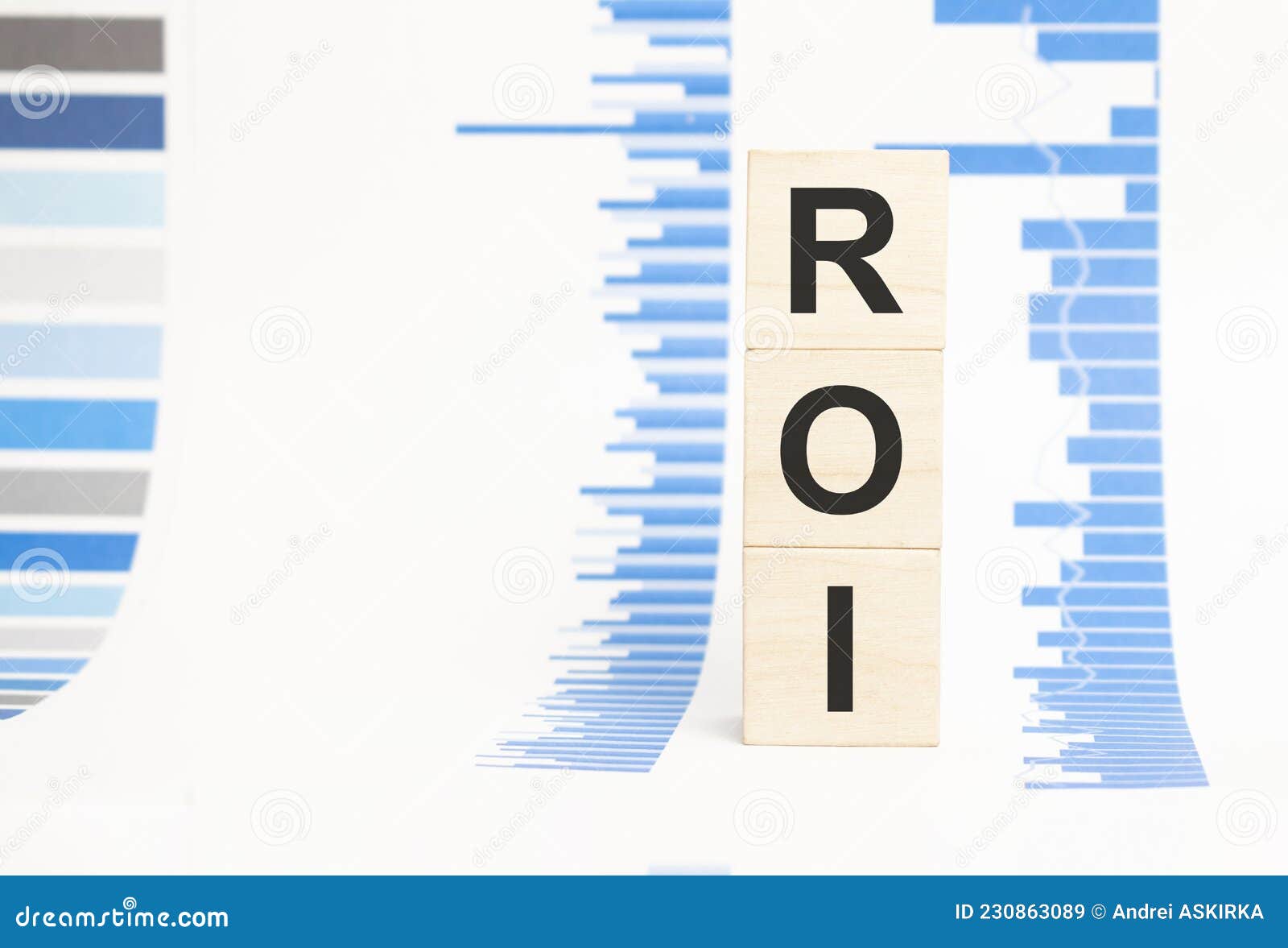 Roi Sign on Wooden Cubes Concept, Wooden Cubes Stock Illustration ...