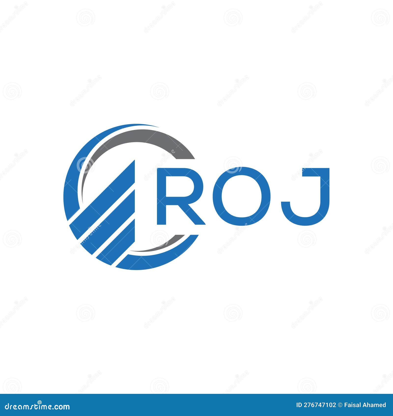 ROJ Abstract Technology Logo Design on White Background. ROJ Creative ...