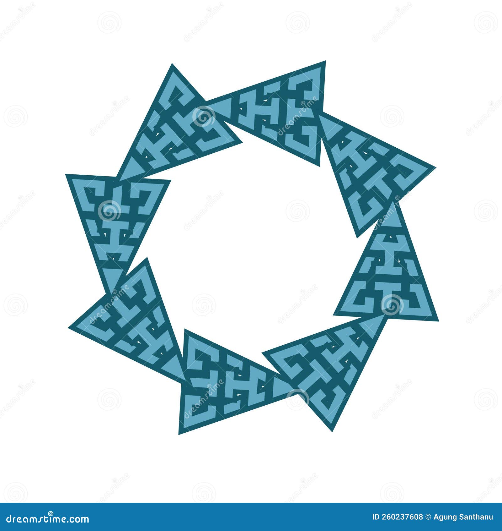 Geometric Circle Ornamental Element. Celtic Maze Ornament. Tribal ...