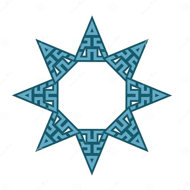 Geometric Circle Ornamental Element. Celtic Maze Ornament. Tribal ...