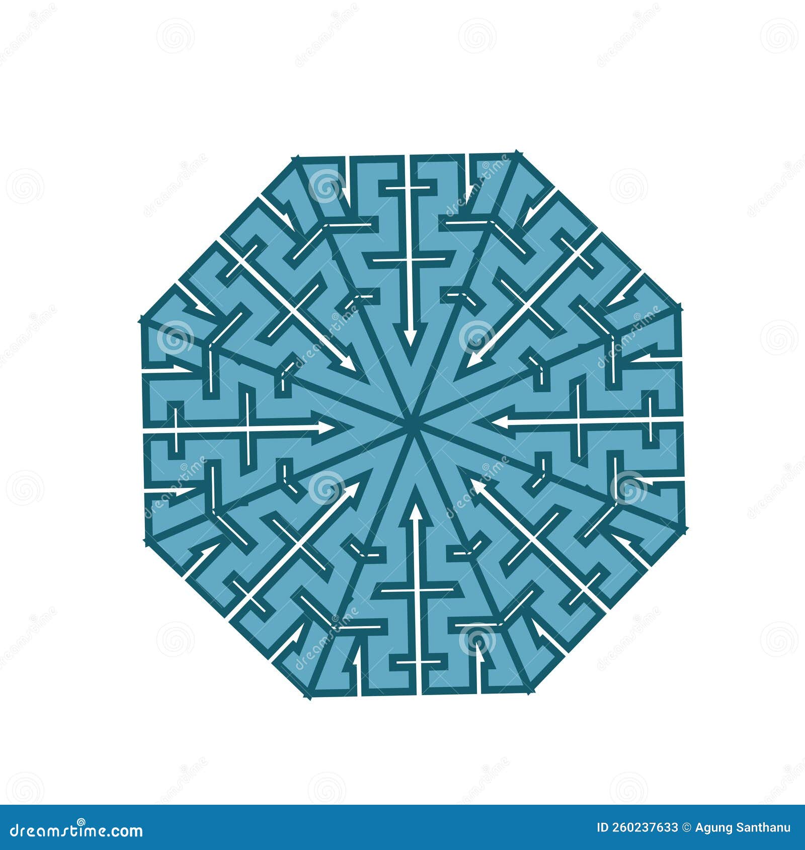 Geometric Circle Ornamental Element. Celtic Maze Ornament. Tribal ...