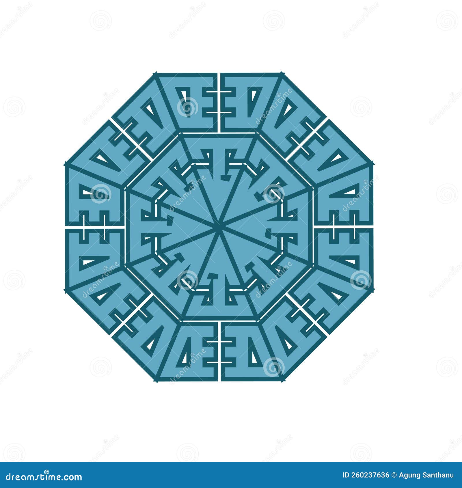 Geometric Circle Ornamental Element. Celtic Maze Ornament. Tribal ...