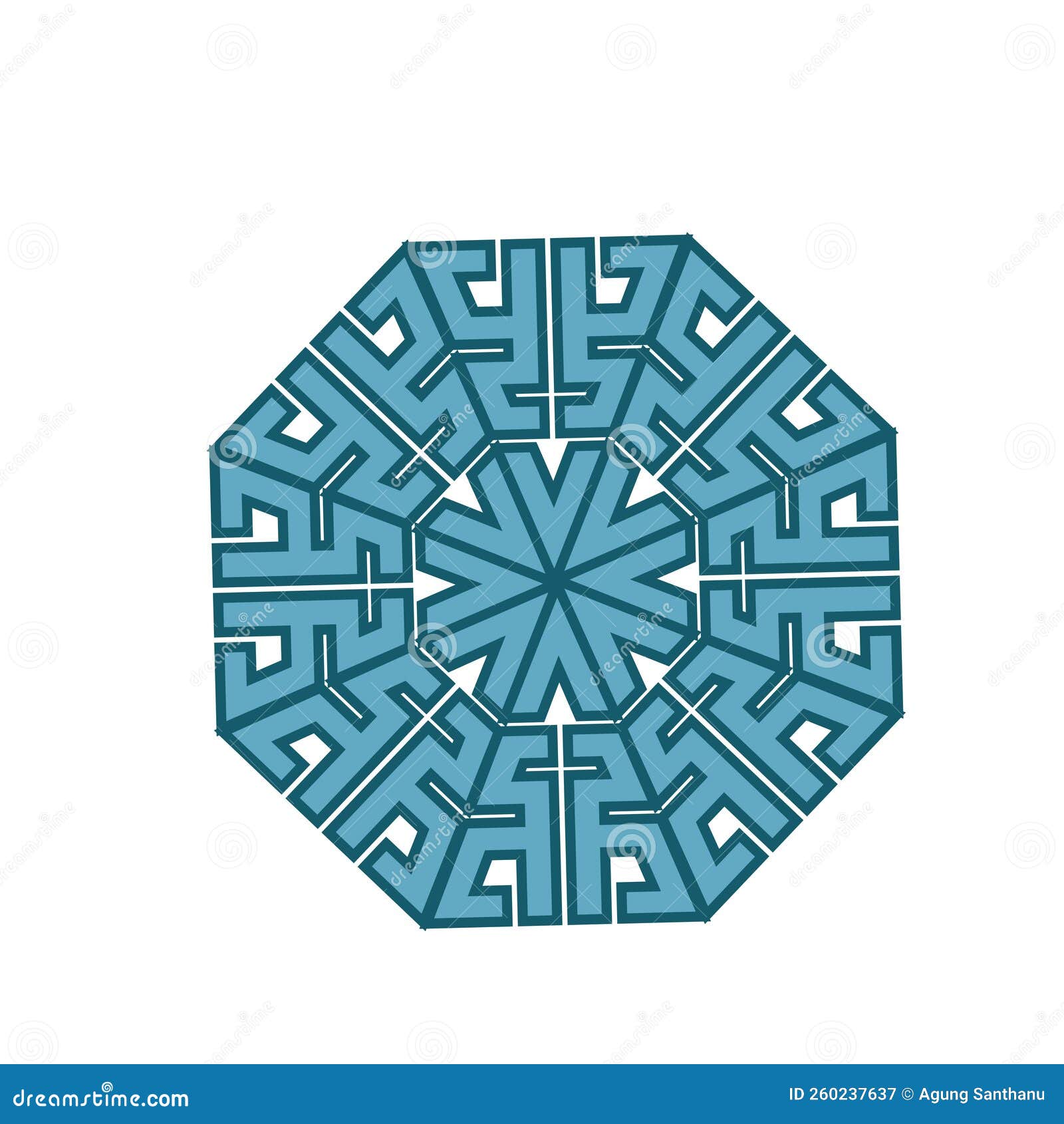 Geometric Circle Ornamental Element. Celtic Maze Ornament. Tribal ...