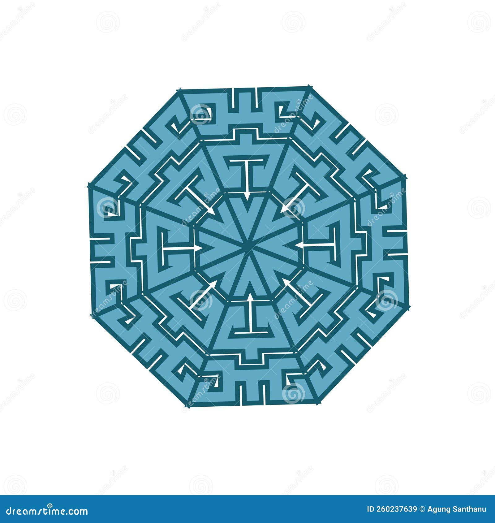 Geometric Circle Ornamental Element. Celtic Maze Ornament. Tribal ...