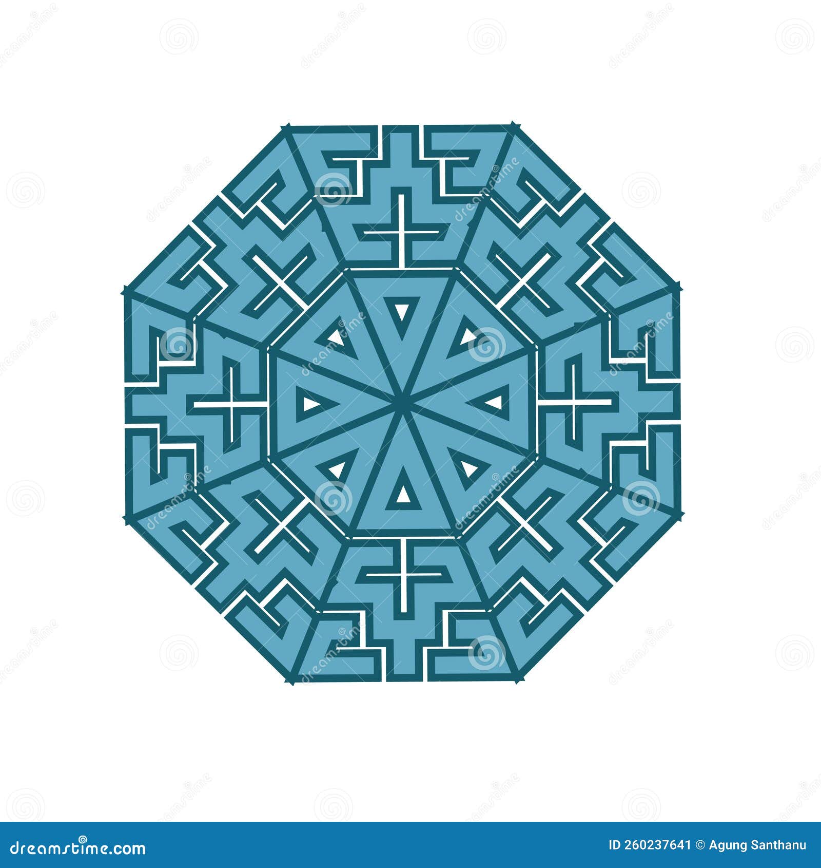 Geometric Circle Ornamental Element. Celtic Maze Ornament. Tribal ...