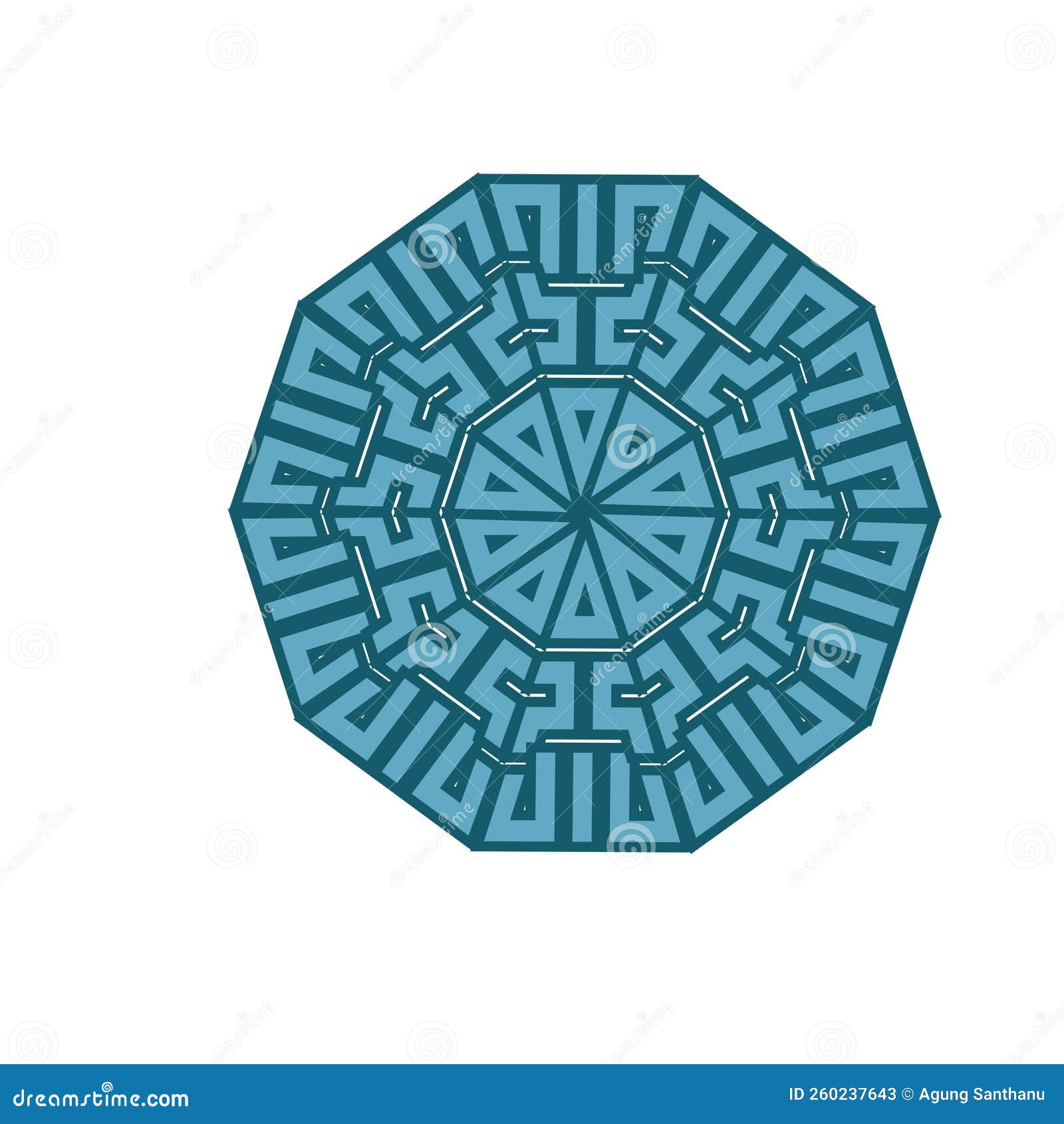 Geometric Circle Ornamental Element. Celtic Maze Ornament. Tribal ...