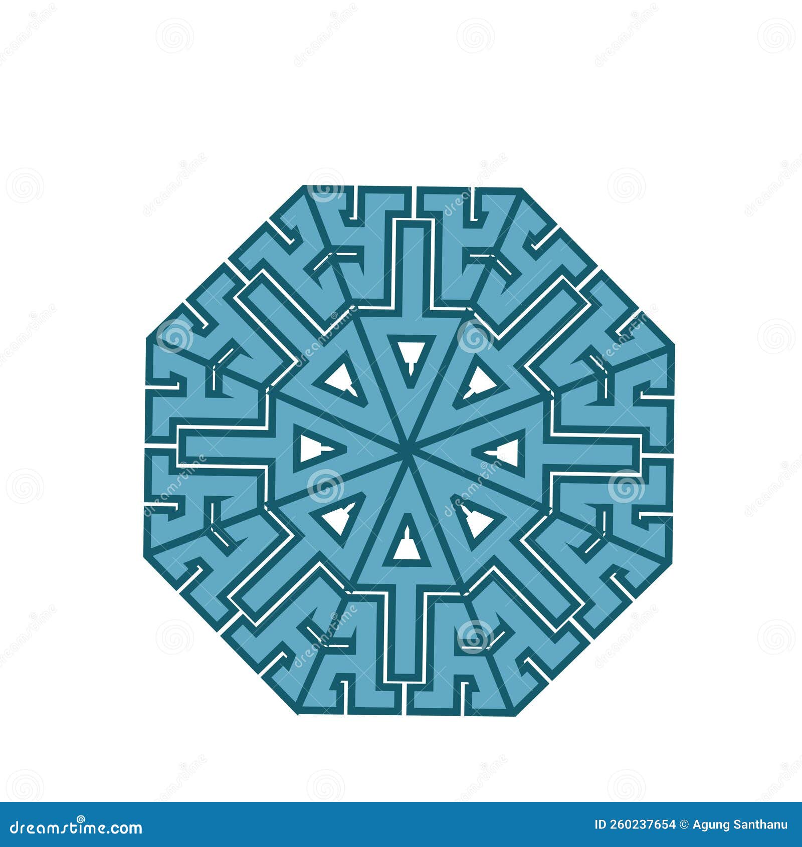 Geometric Circle Ornamental Element. Celtic Maze Ornament. Tribal ...