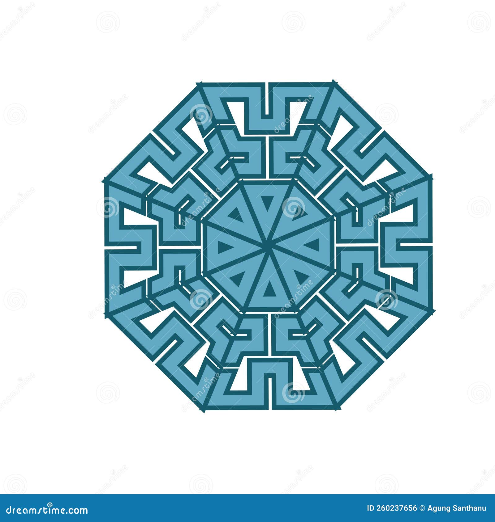 Geometric Circle Ornamental Element. Celtic Maze Ornament. Tribal ...