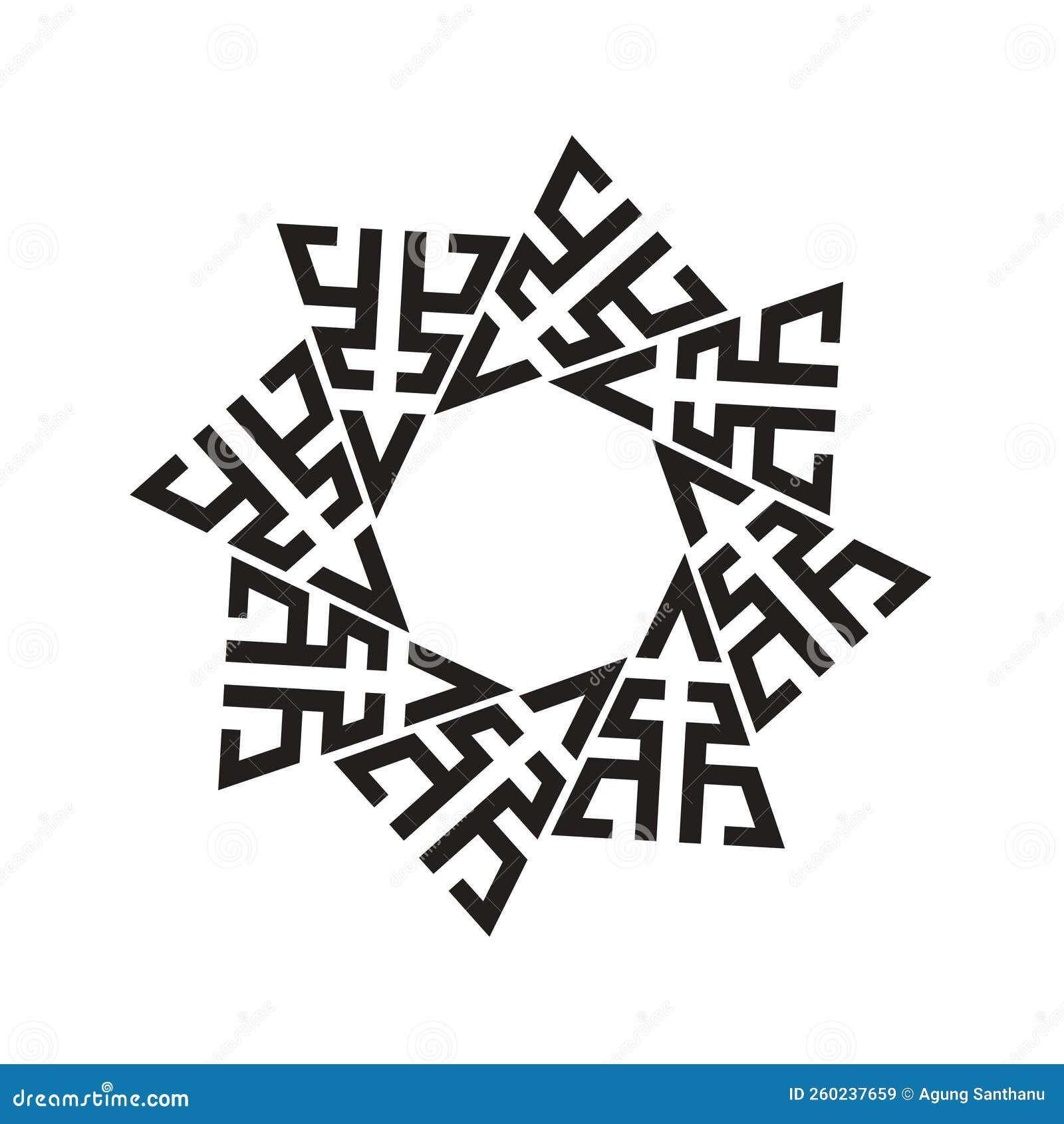 Geometric Circle Ornamental Element. Celtic Maze Ornament. Tribal ...