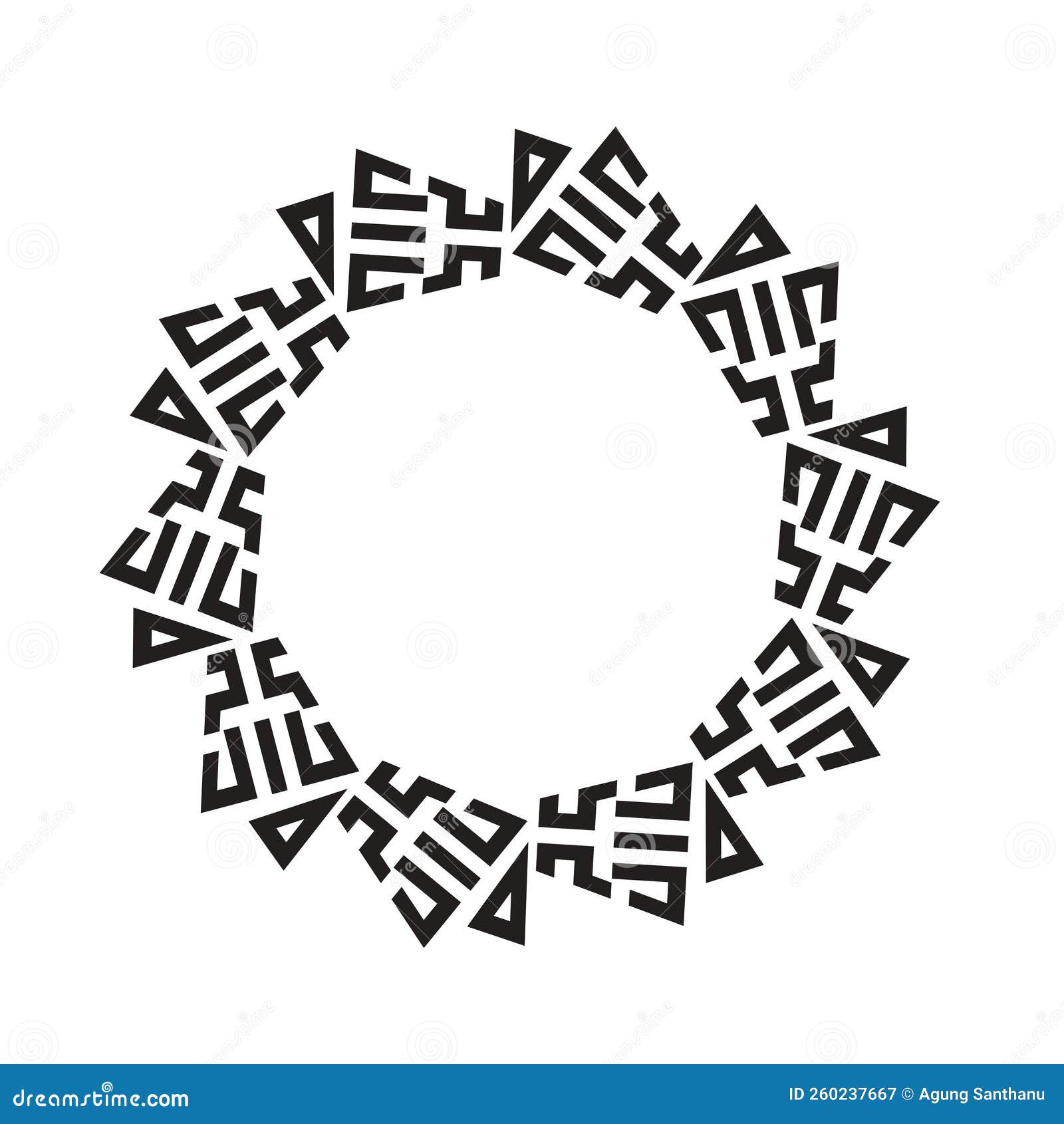 Geometric Circle Ornamental Element. Celtic Maze Ornament. Tribal ...