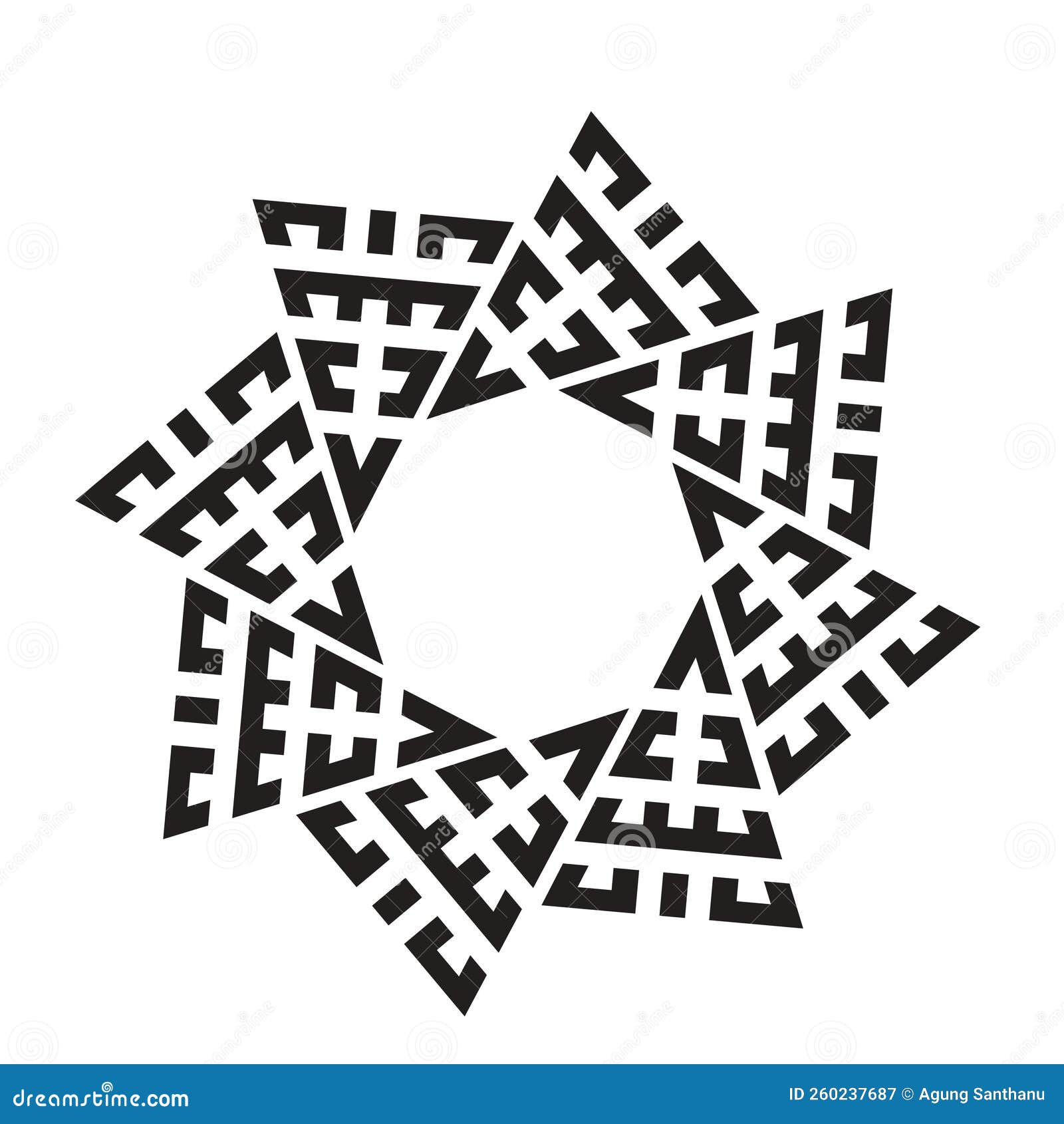 Geometric Circle Ornamental Element. Celtic Maze Ornament. Tribal ...