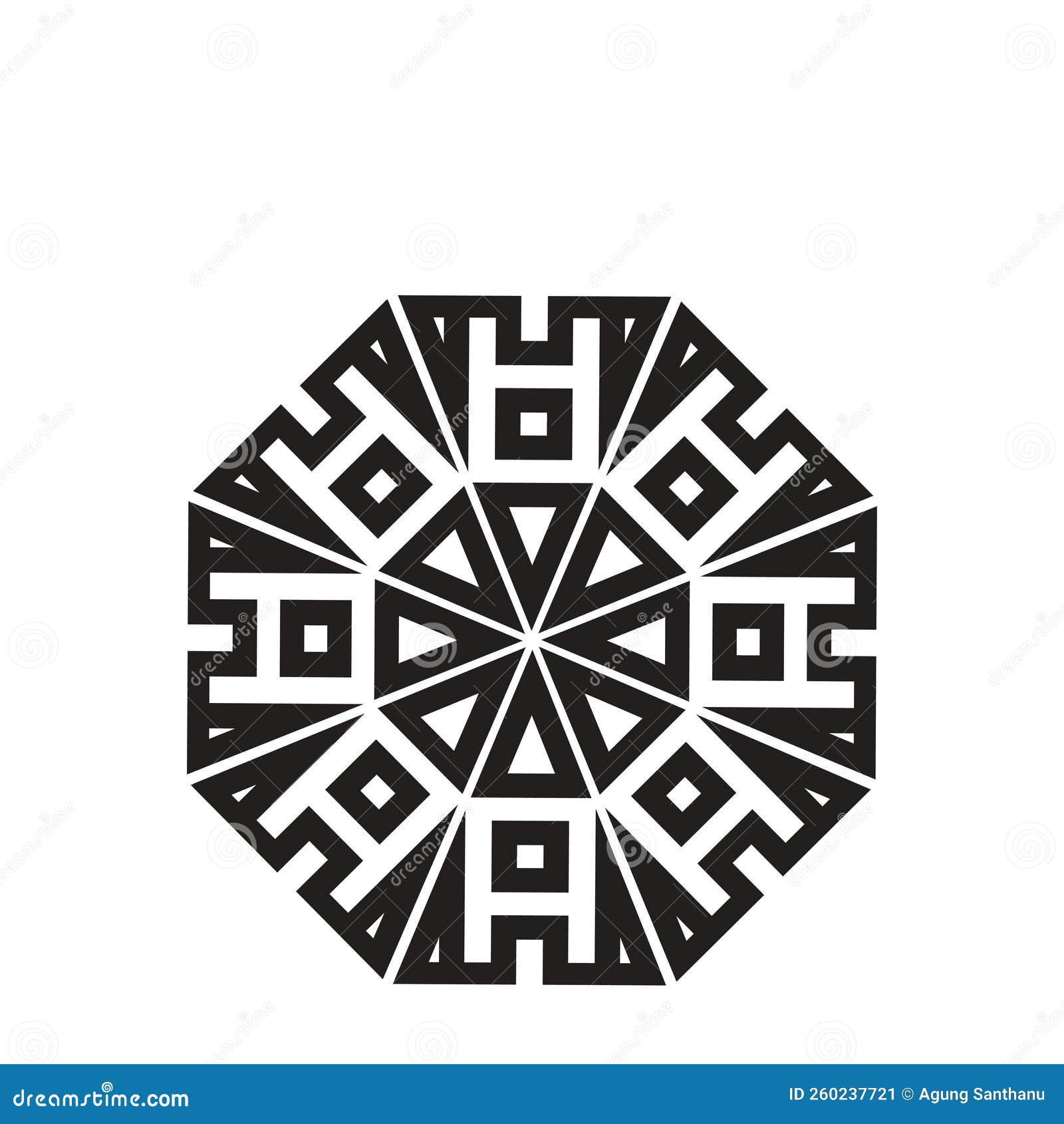 Geometric Circle Ornamental Element. Celtic Maze Ornament. Tribal ...