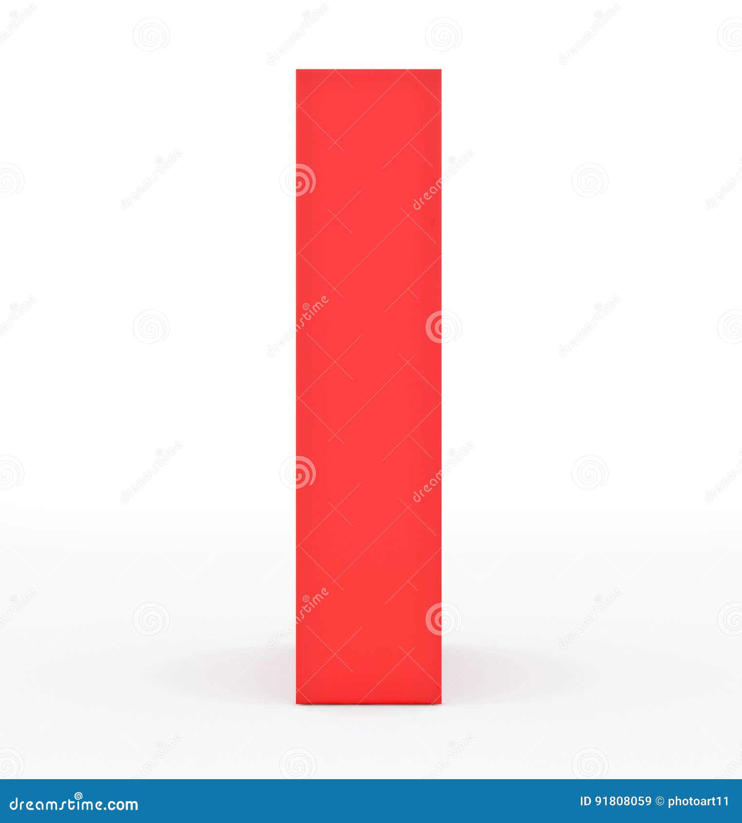 Rojo 3d De La Letra I En Blanco Stock de ilustración - Ilustración de ...