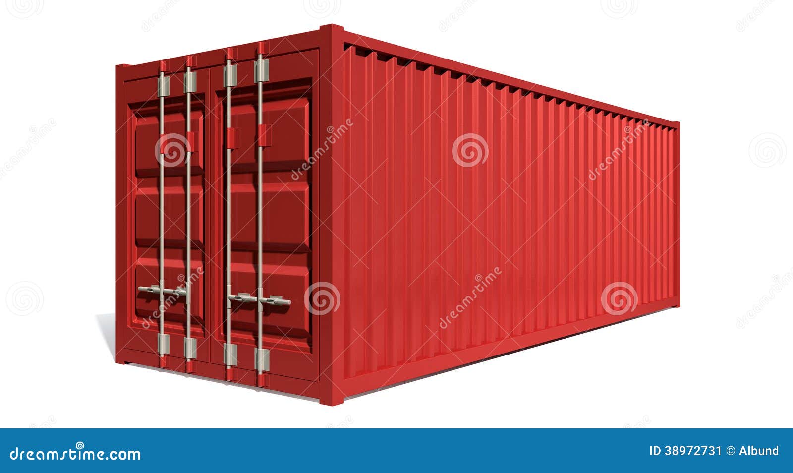 Rojo del contenedor stock de ilustración. Ilustración de equipo - 38972731