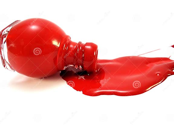 Rojo derramado imagen de archivo. Imagen de cristal, pulimento - 869523