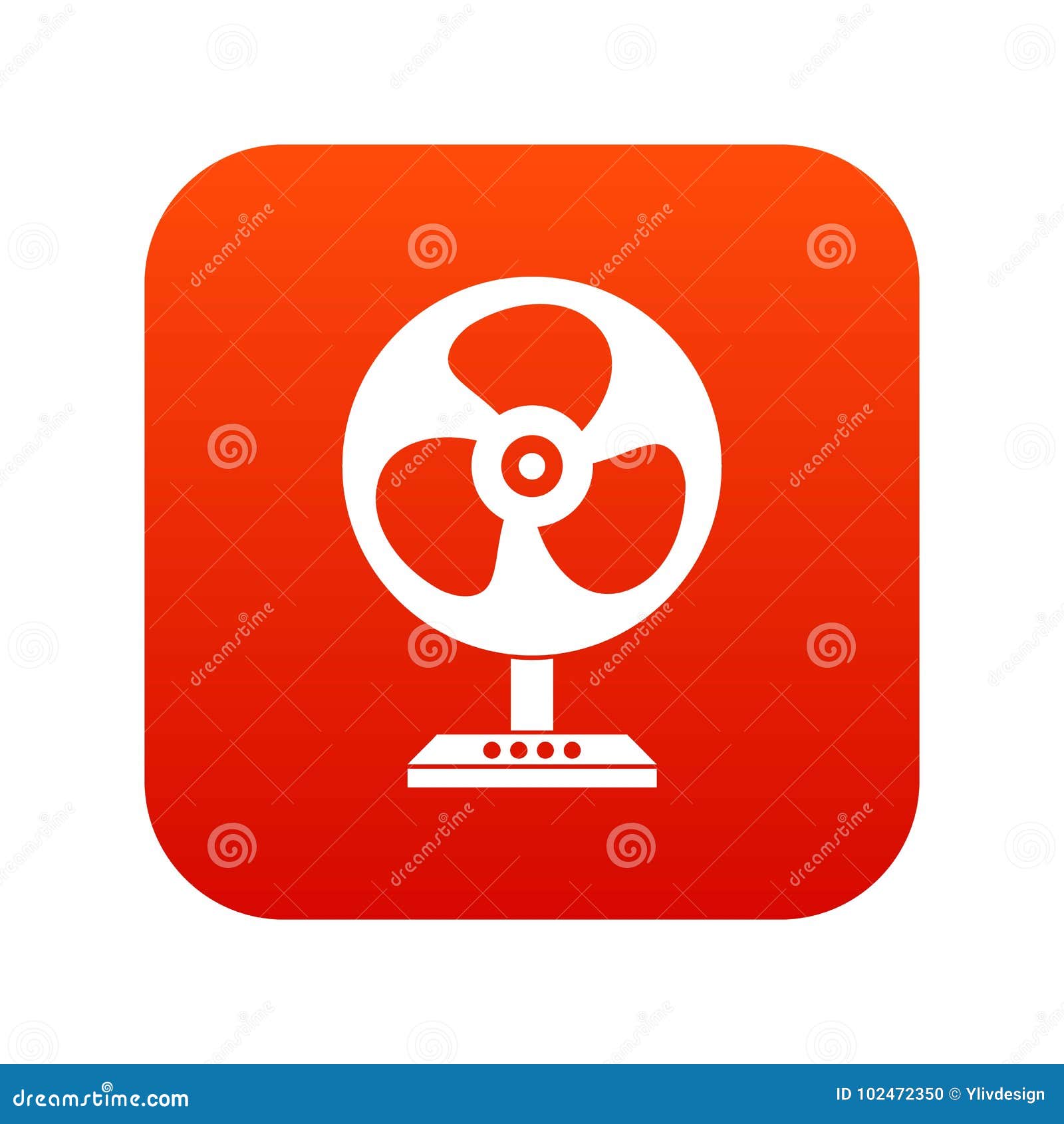 Rojo Digital Del Icono De La Fan Ilustración del Vector - Ilustración ...