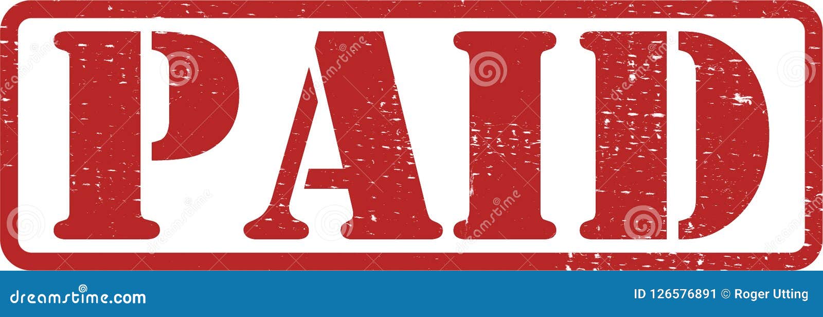 Rojo PAGADO del sello stock de ilustración. Ilustración de ...