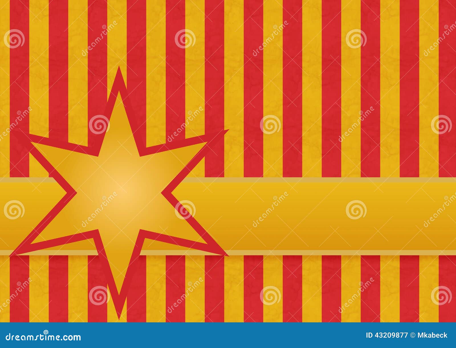 Rojo Y Rayas Del Oro Con Una Estrella Stock de ilustración ...