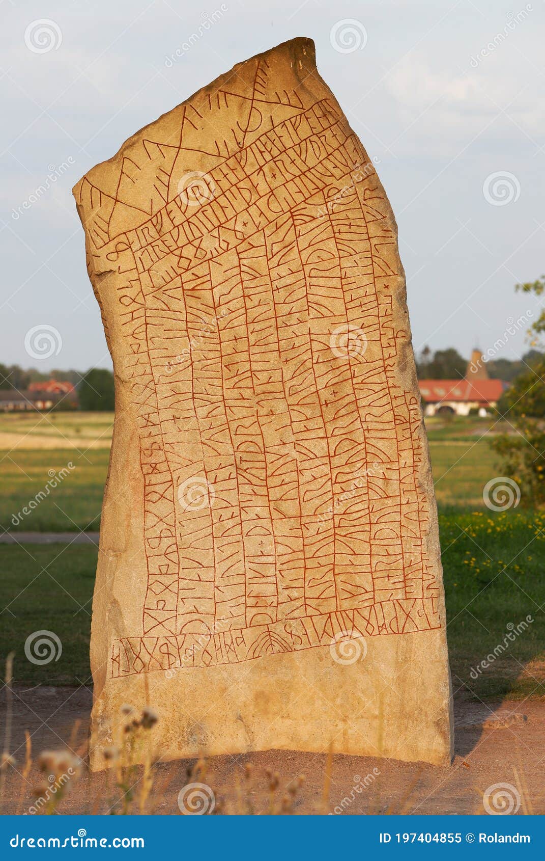 The Rok runestone stock image. Image of tourism, ancient - 197404855