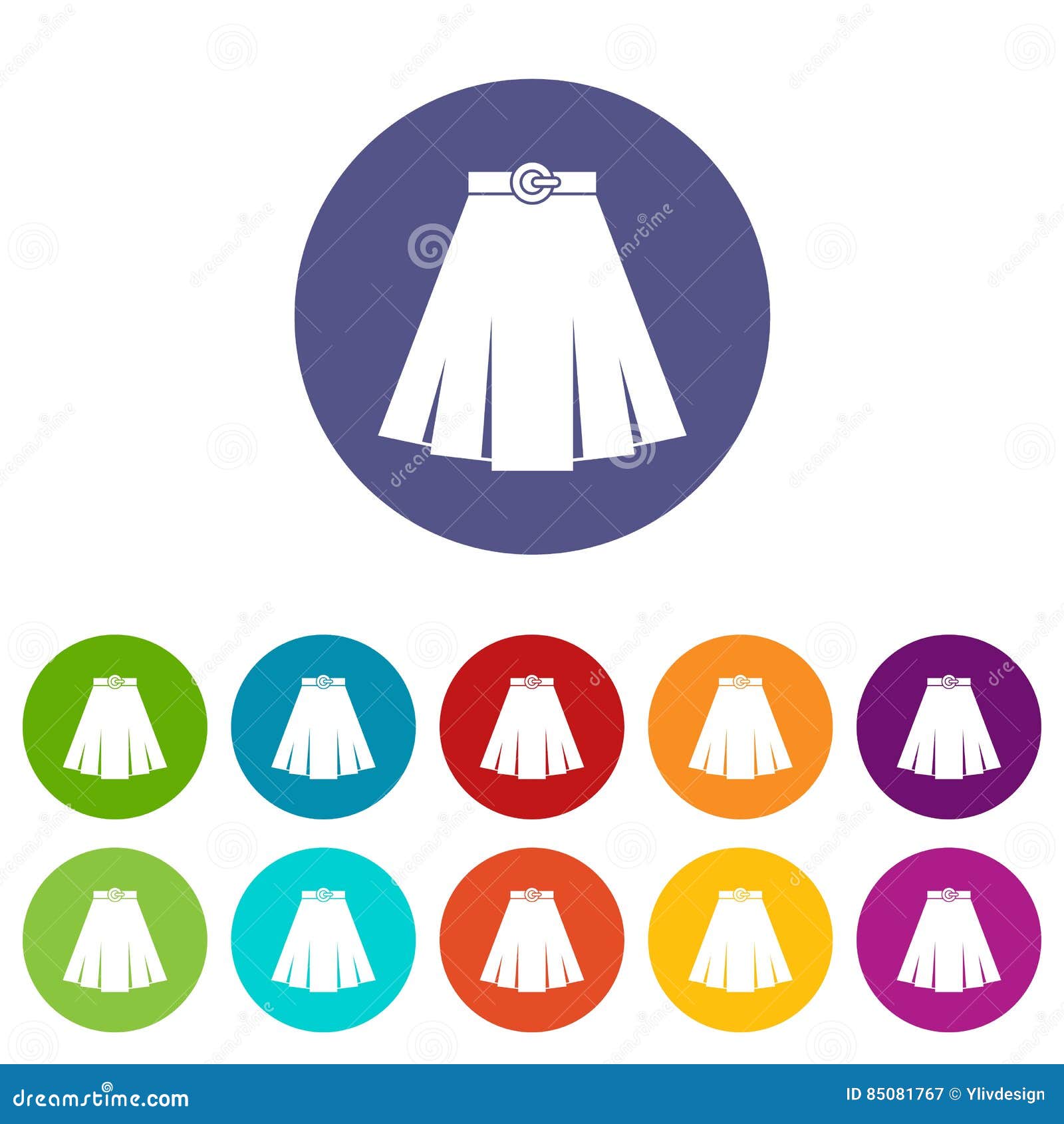 Rok Vastgestelde Pictogrammen Vector Illustratie - Illustration of ...