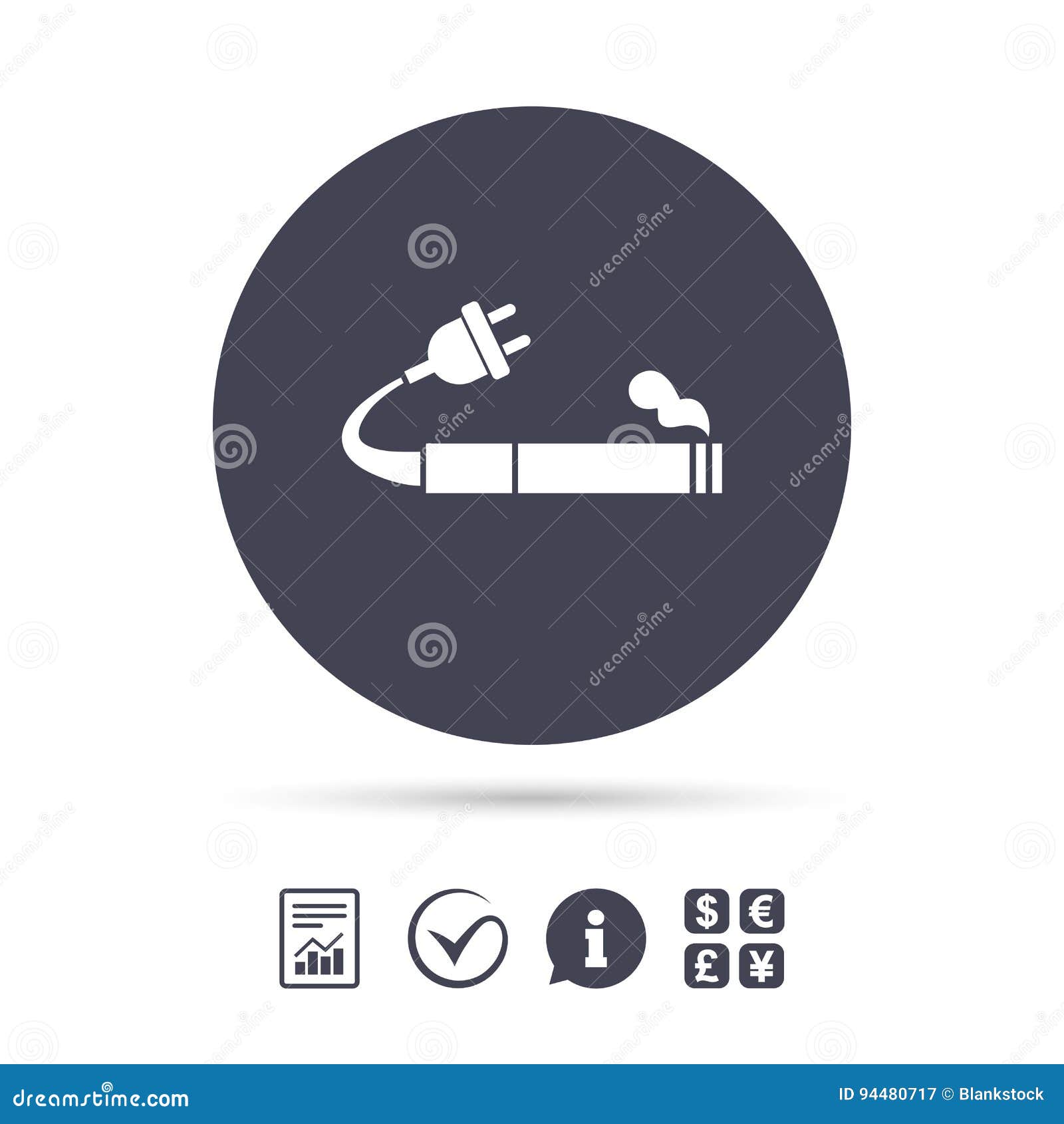 Rokend Tekenpictogram E-sigaret Symbool Vector Illustratie ...