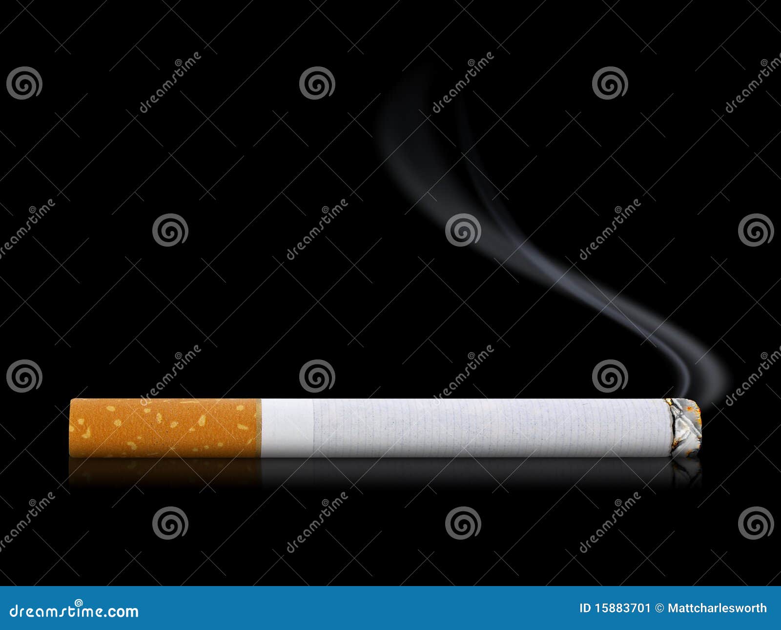 Rokende Sigaret stock afbeelding. Image of roken, verslaving - 15883701