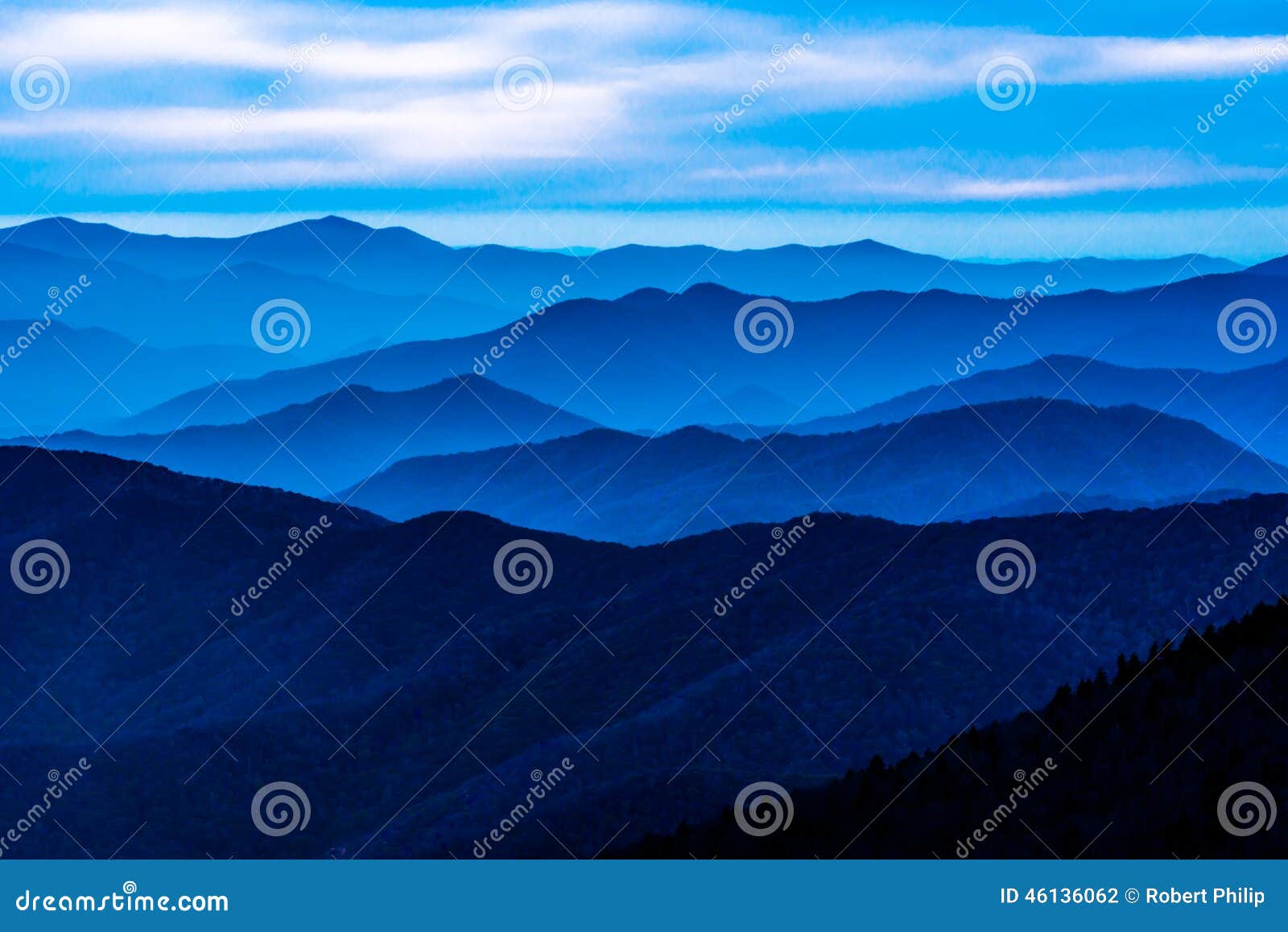 Rokerige Bergen Bij De Koepel Van Clingman Stock Foto - Image of groot ...