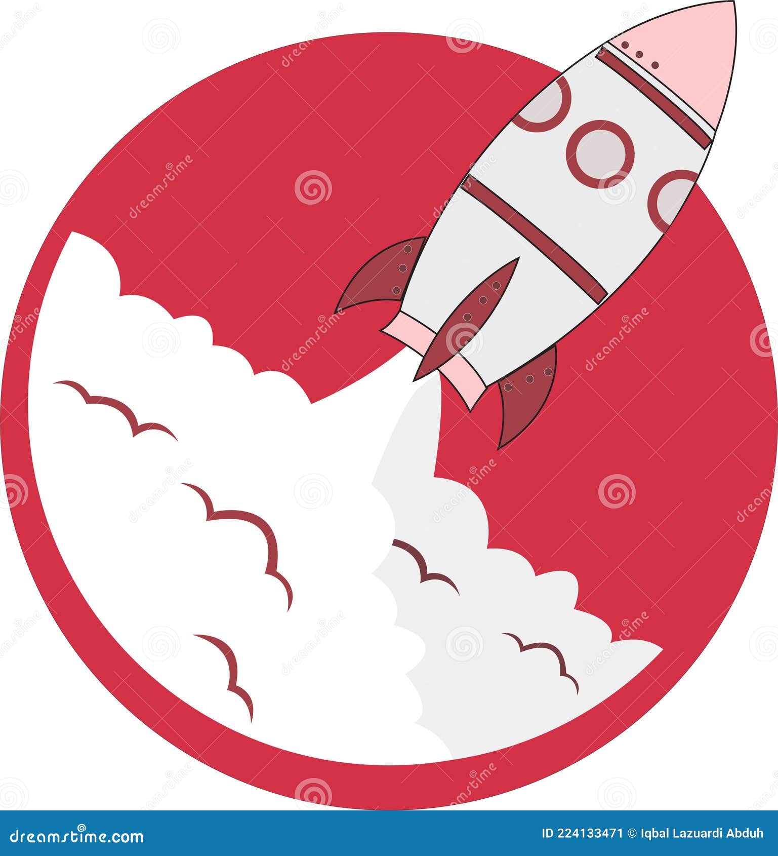 Red Rockets for Web Illustration Design Stock Illustration ...