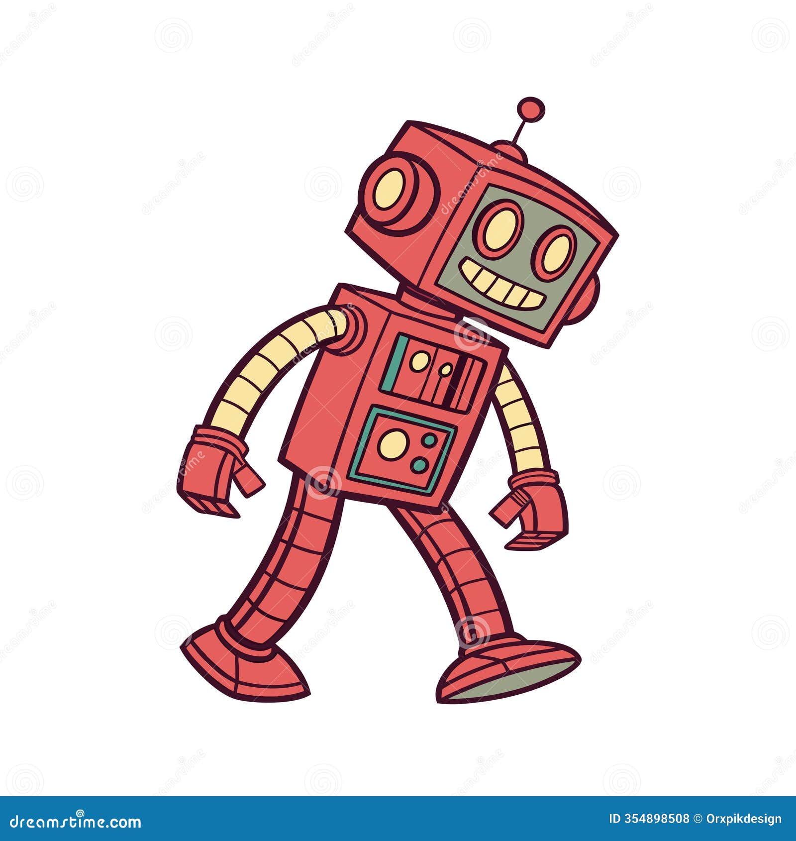 Roko The Radical Robot Unique Artwork Cartoon Vector | CartoonDealer ...