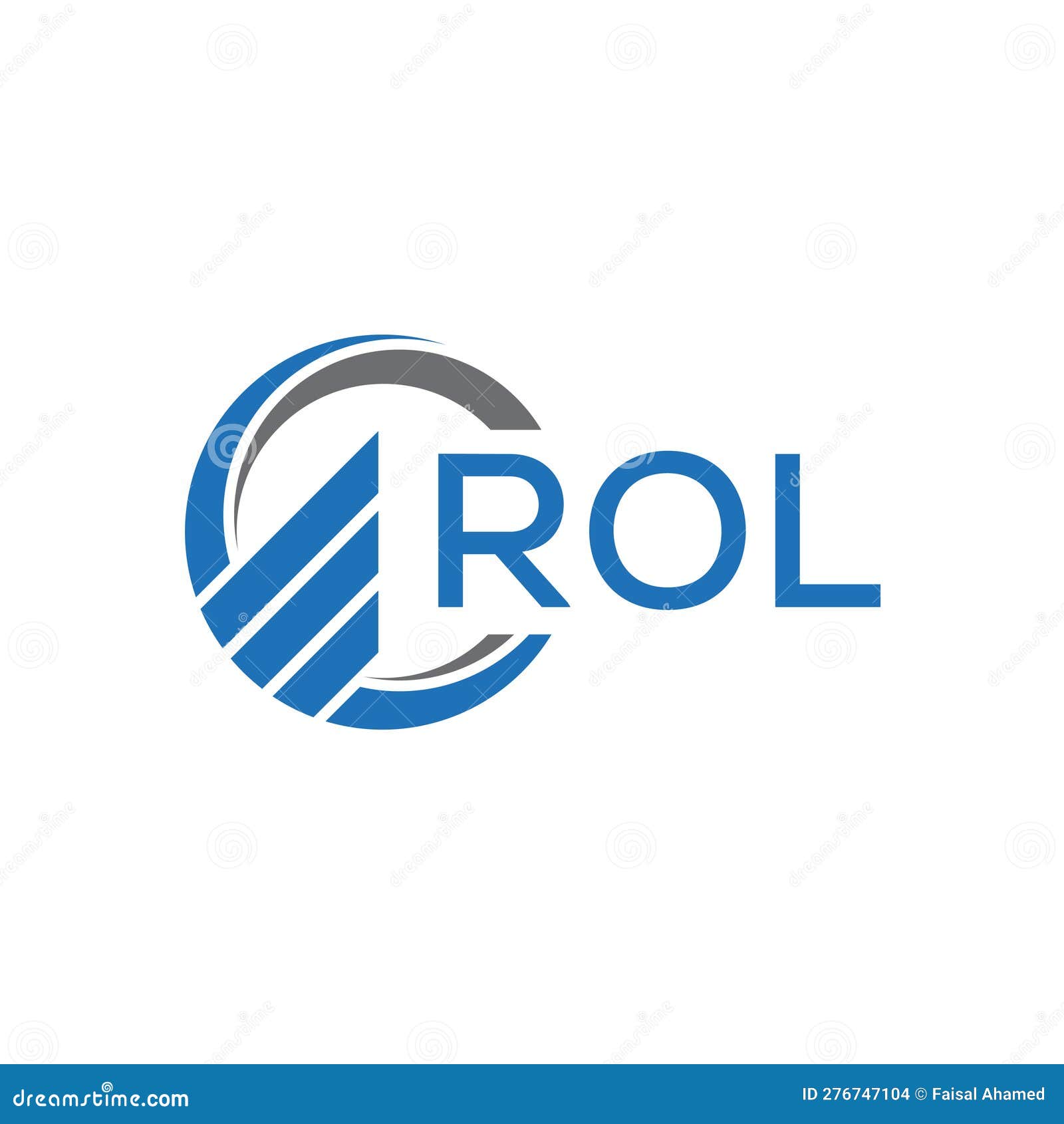 ROL Abstract Technology Logo Design on White Background. ROL Creative ...