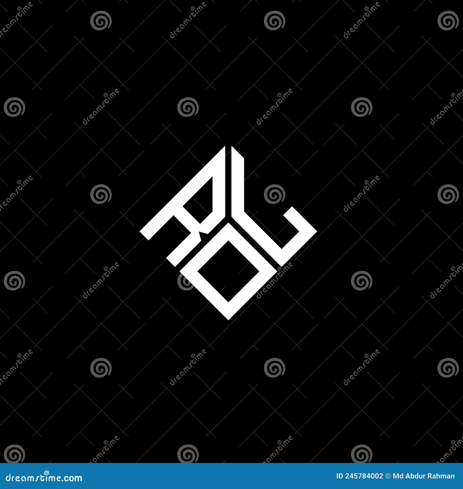 ROL Letter Logo Design on Black Background. ROL Creative Initials ...