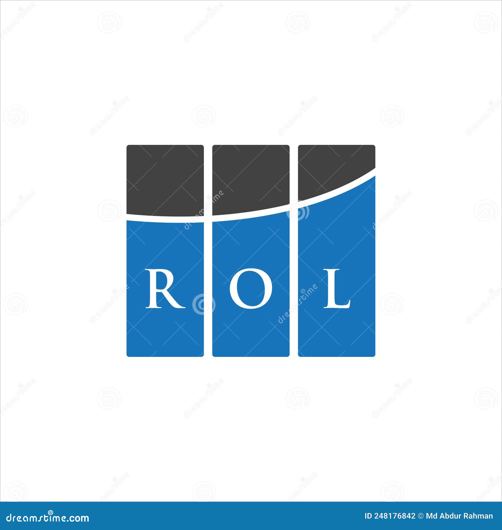 ROL Letter Logo Design on WHITE Background. ROL Creative Initials ...
