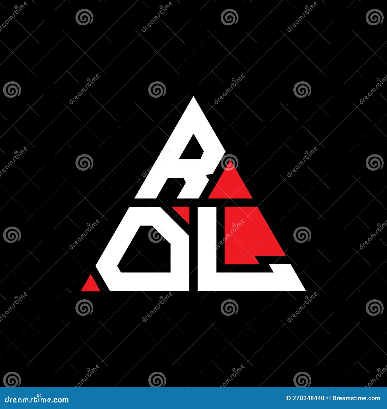 ROL Triangle Letter Logo Design with Triangle Shape. ROL Triangle Logo ...