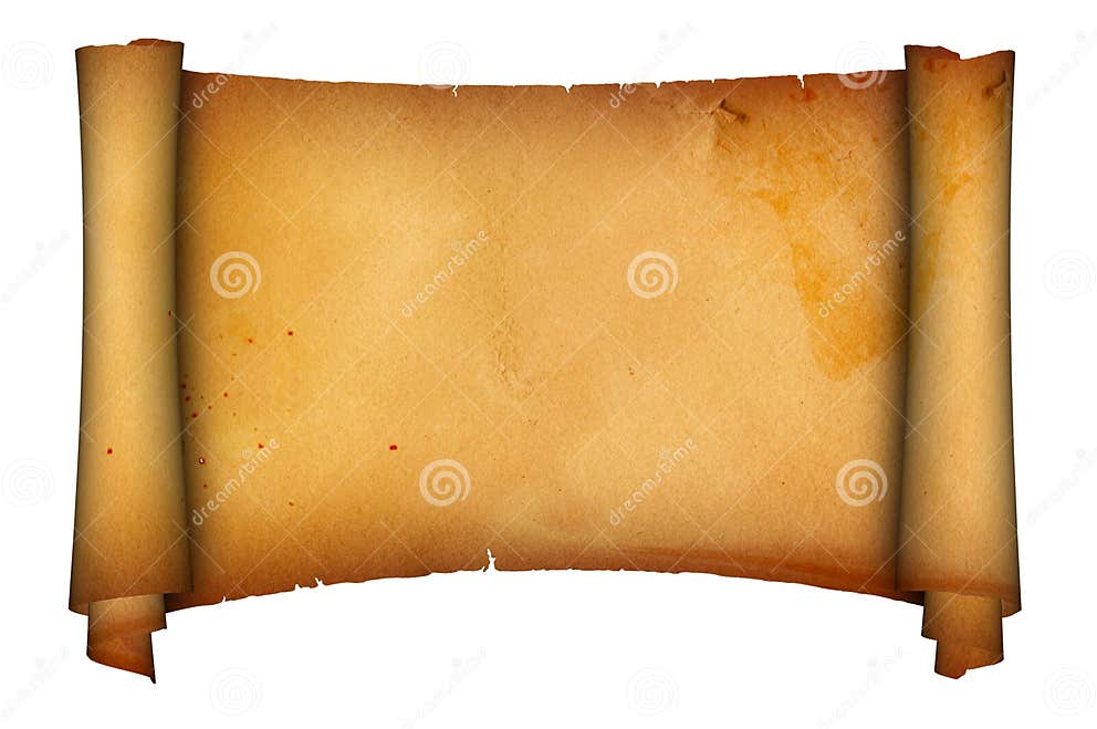Rol van antiek perkament. stock afbeelding. Image of tekst - 17343037