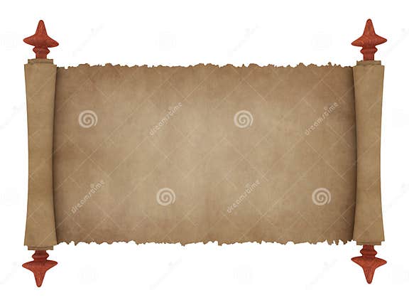 Rol van oud perkament stock illustratie. Illustration of pagina - 17550077