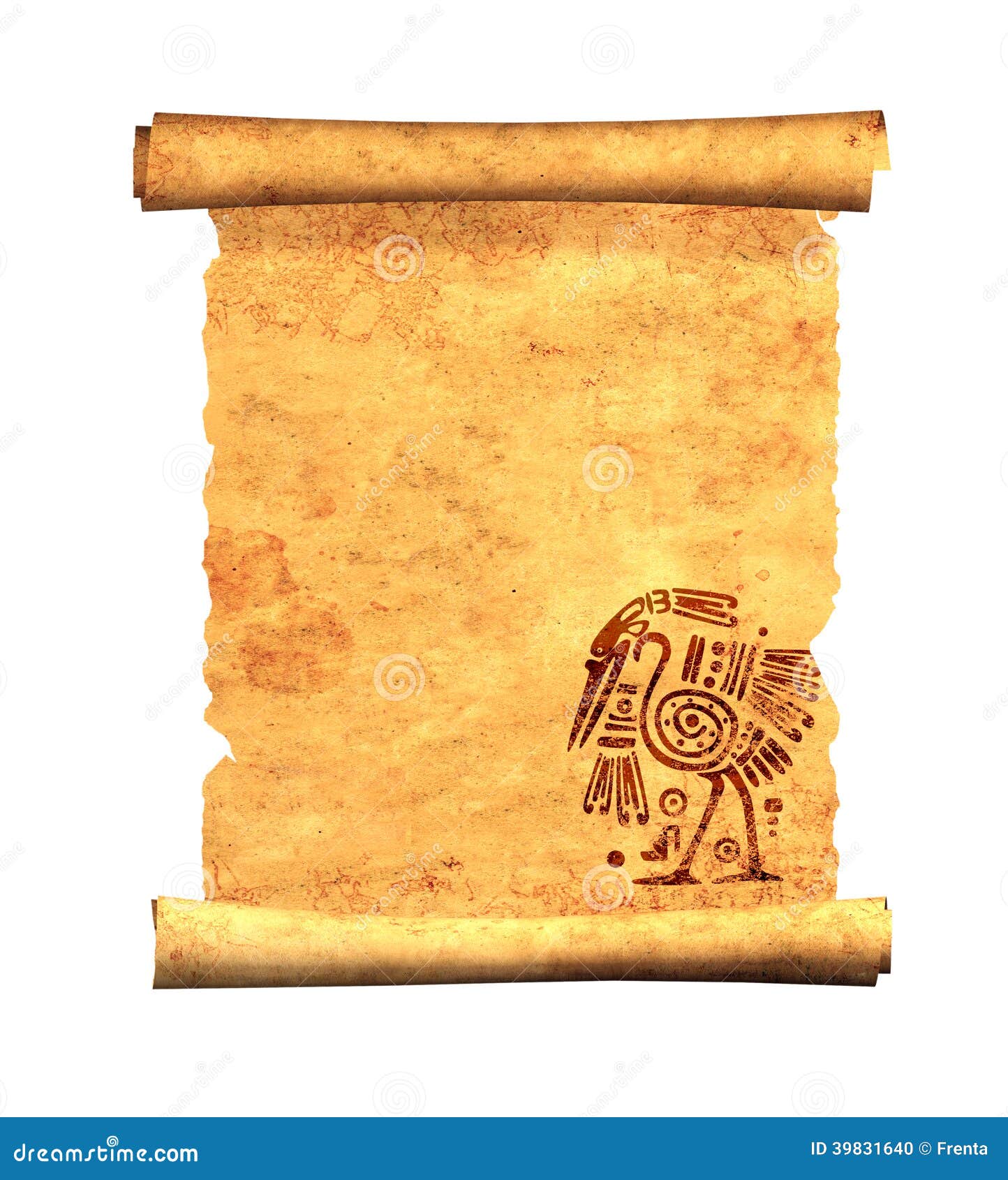 Rol van oud perkament stock illustratie. Illustration of geometrisch ...