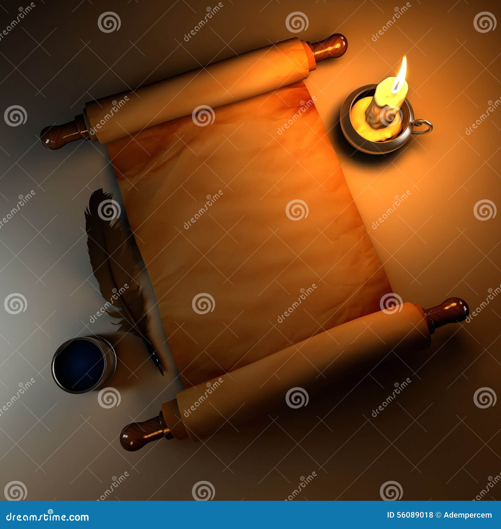 Rol van oud perkament stock illustratie. Illustration of patroon - 56089018