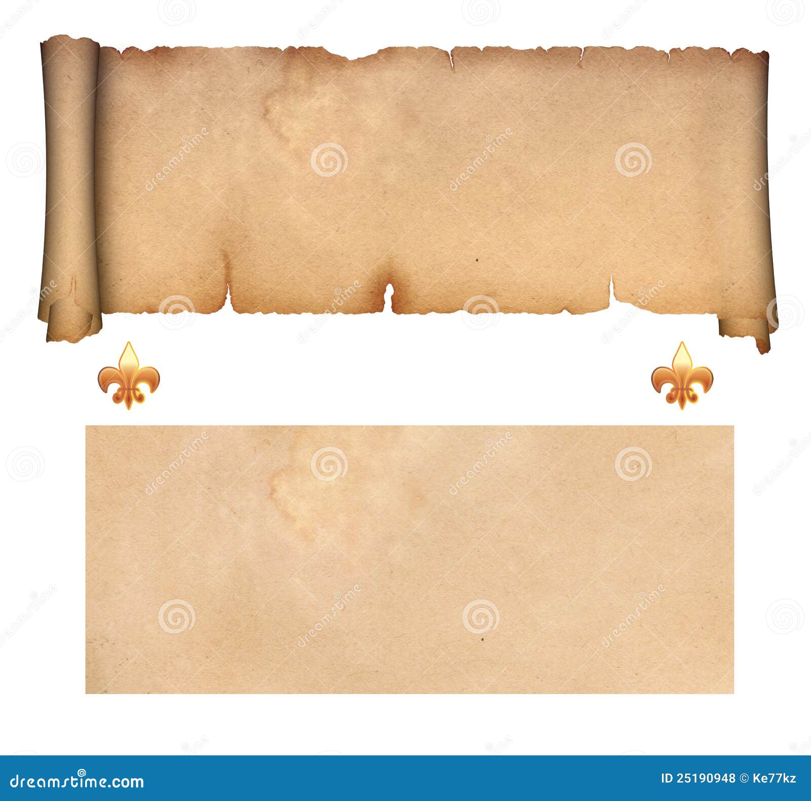 Rol Van Perkament En Oud Document Stock Illustratie - Illustration of ...