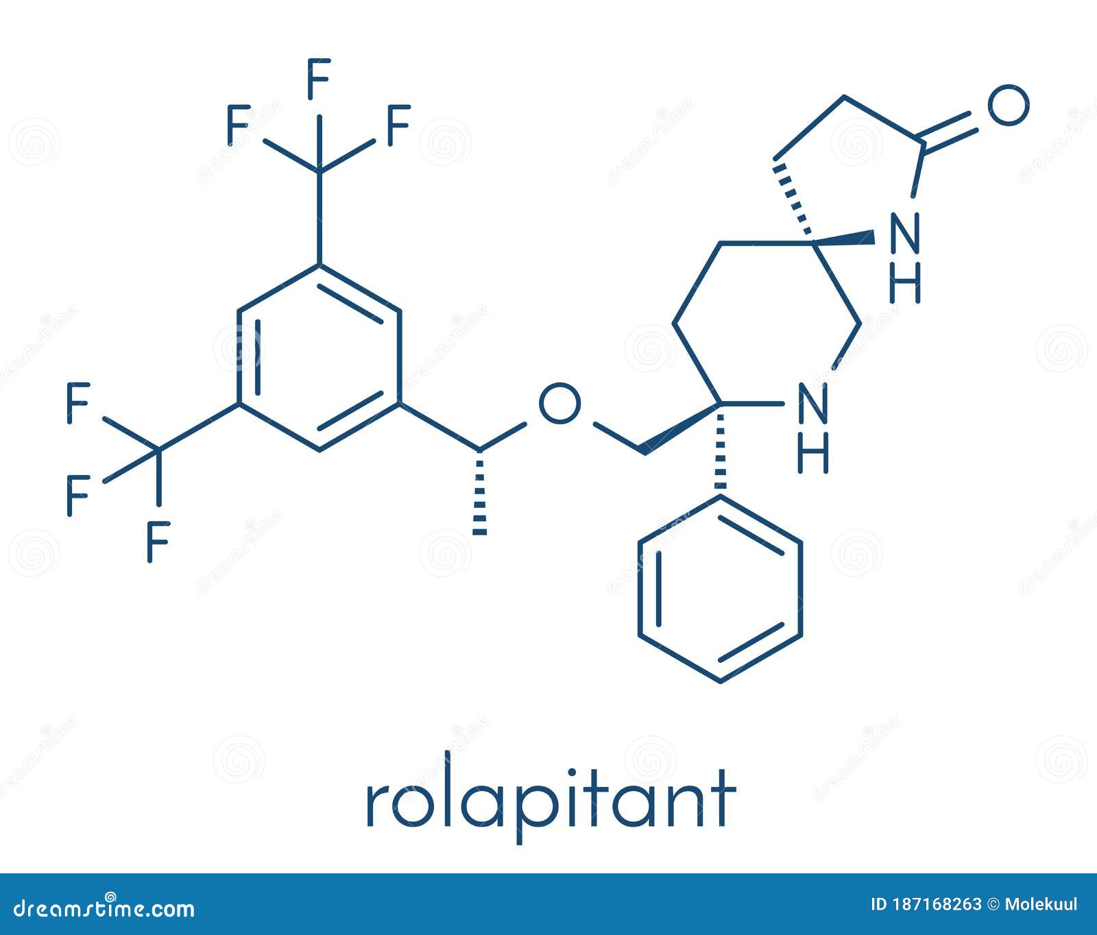 Rolapitant Antiemetic Drug Molecule. Skeletal Formula. Stock Vector ...