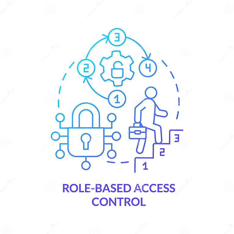 Role-based Access Control Blue Gradient Concept Icon Stock Vector ...