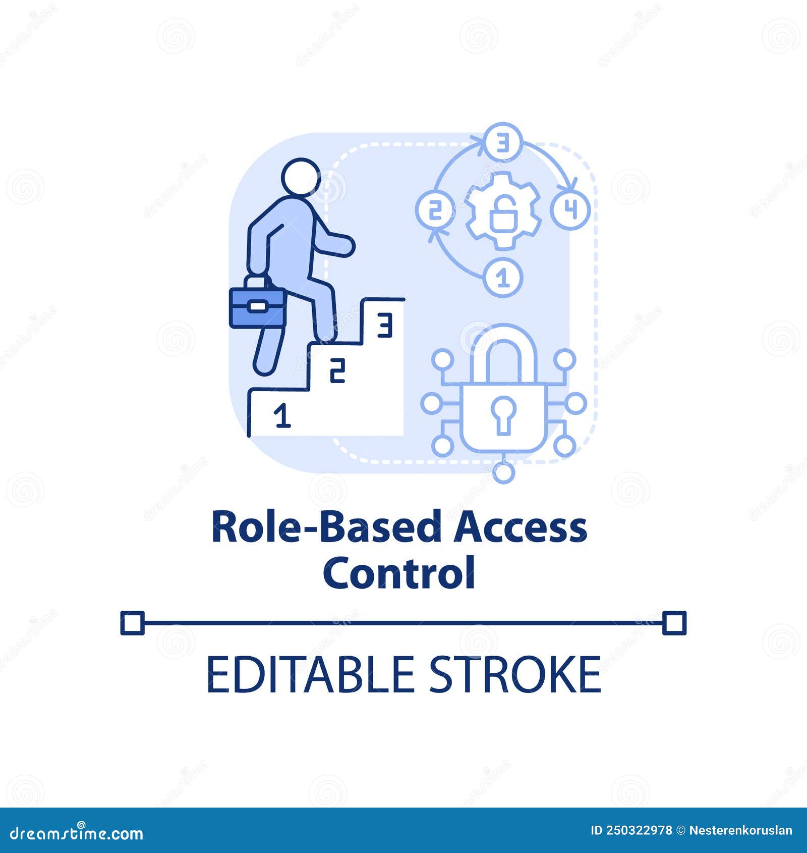 Role-based Access Control Light Blue Concept Icon Stock Vector ...