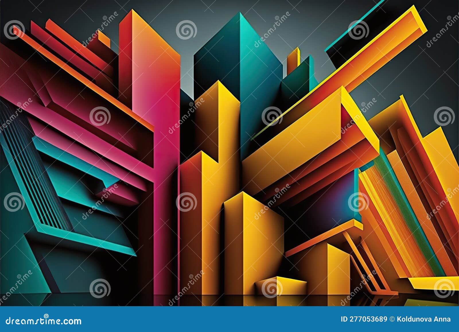 The Role of Color in Modern Techno Geometry Design, Created with ...