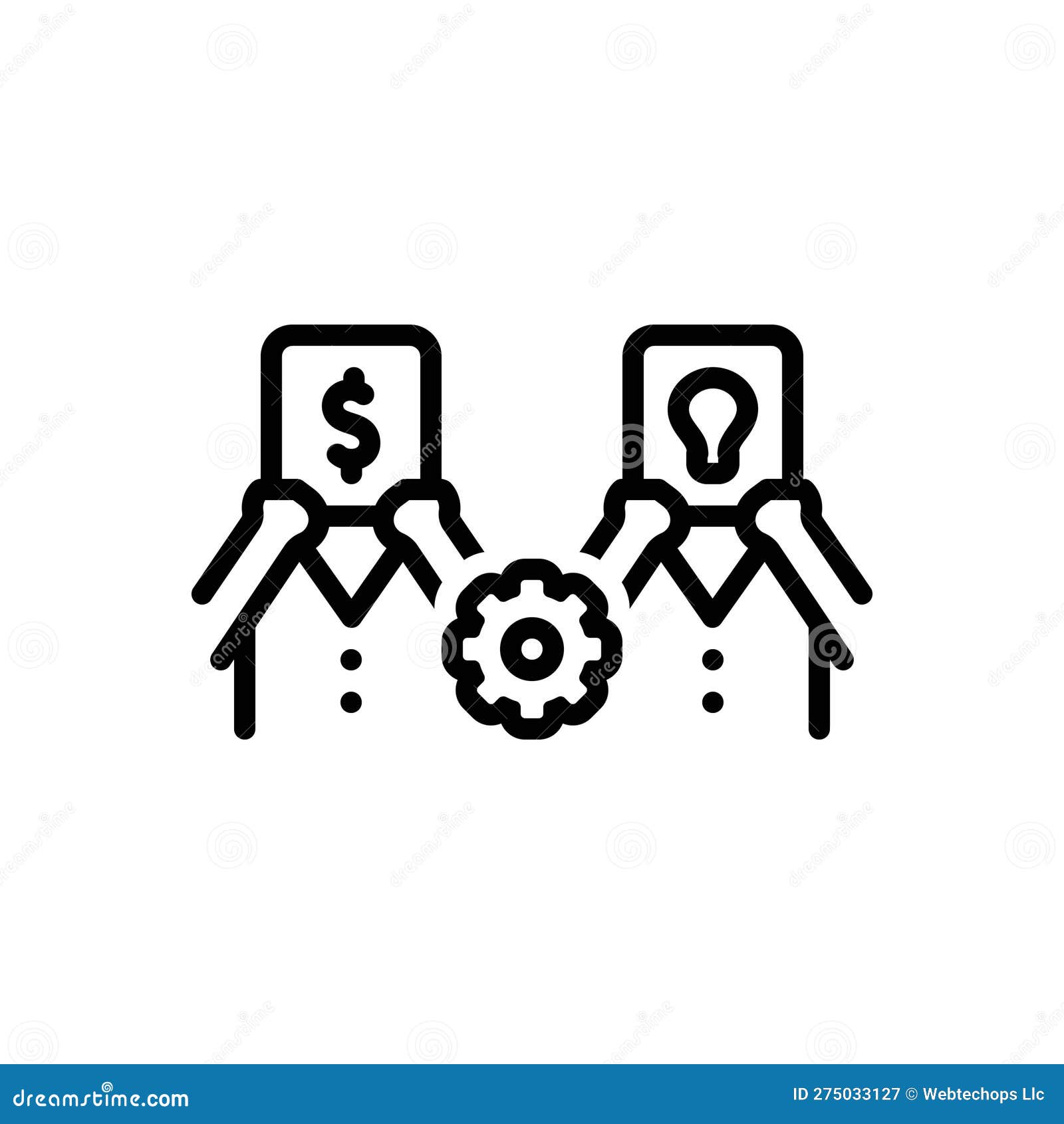 Black Line Icon for Role, Employment and Coworker Stock Vector ...