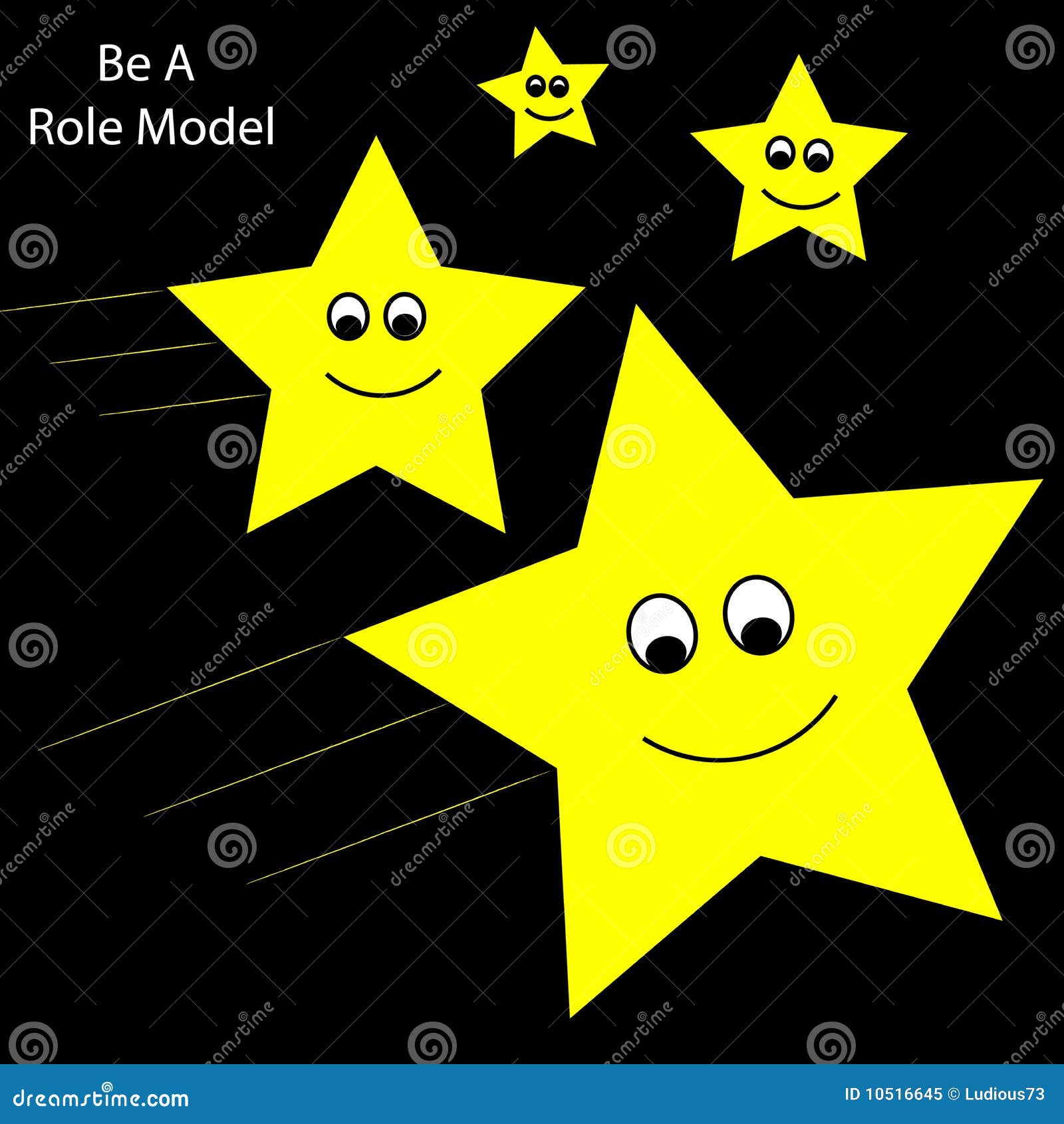 Role Model Shooting Stars stock illustration. Illustration of influence ...