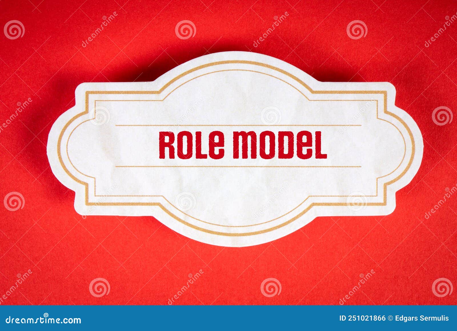 Role Model. Text on a Decorative Label Sheet Stock Photo - Image of ...