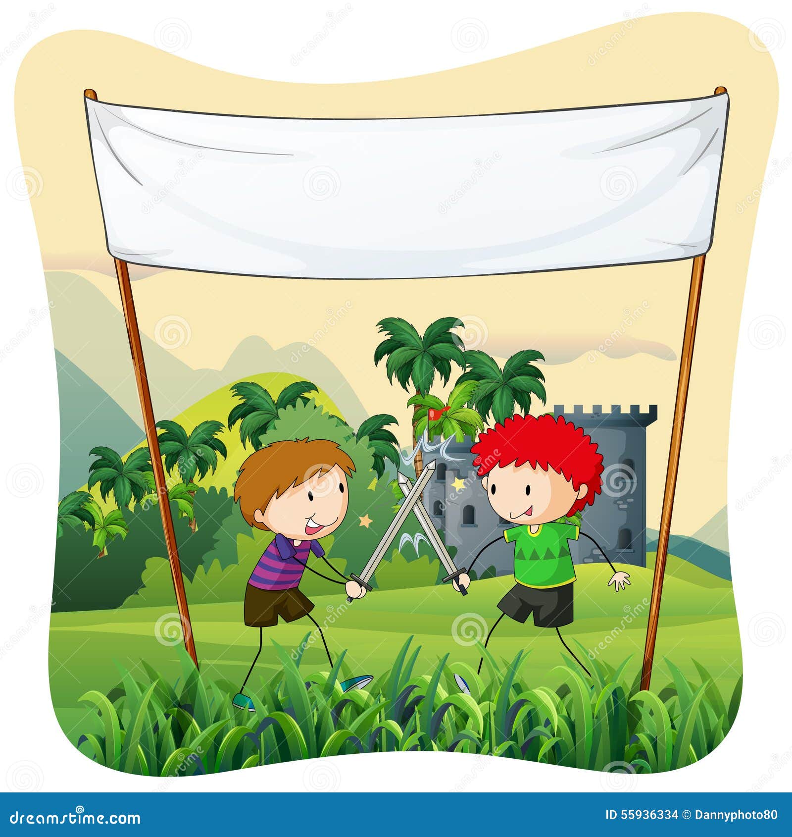 Role play stock vector. Illustration of outside, theme - 55936334